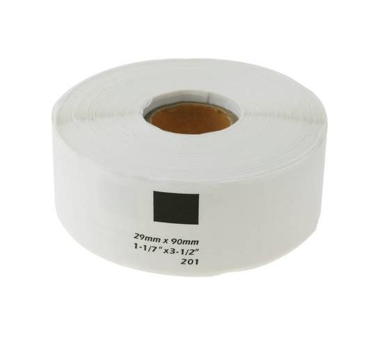 Rolo de Etiquetas Compatíveis Brother DK-11201 29mm x 90.3mm x 400un ...